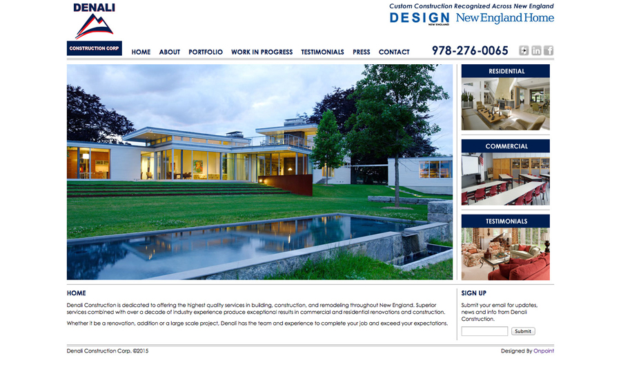 denali-construction - Onpoint Web Design